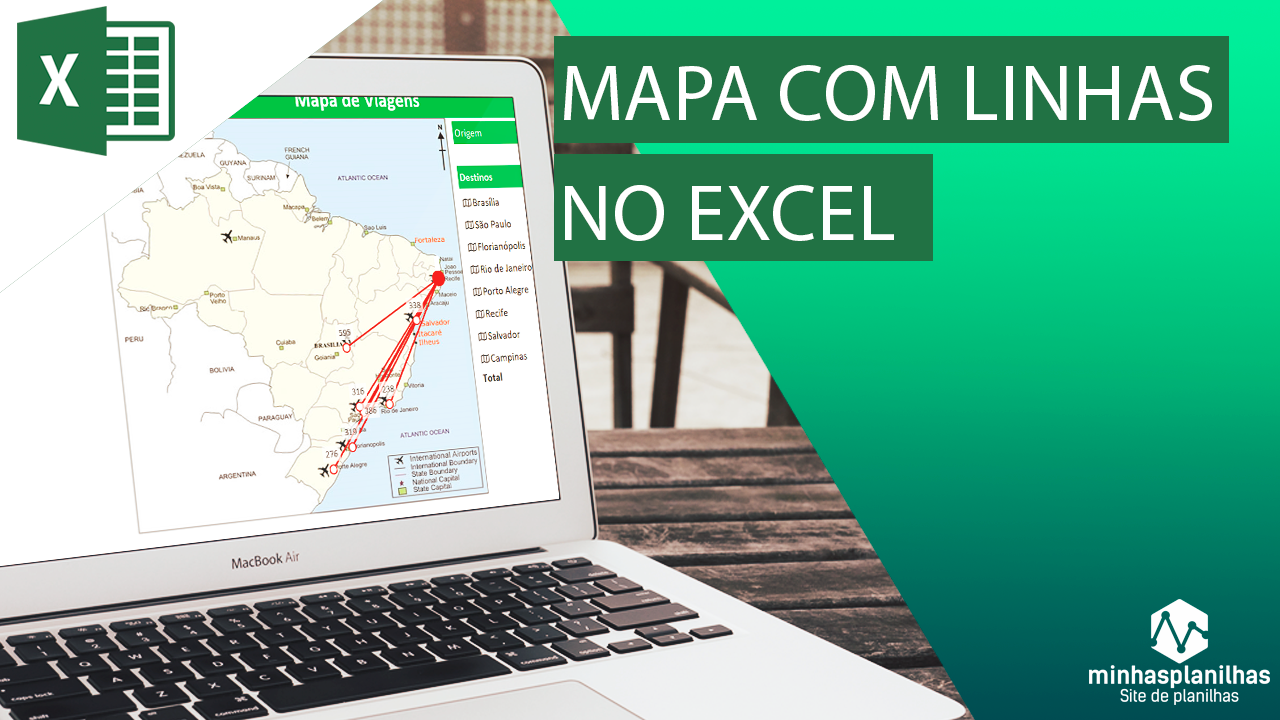 Como criar um Mapa no Excel com Linhas - Série Mapas no Excel - Minhas ...