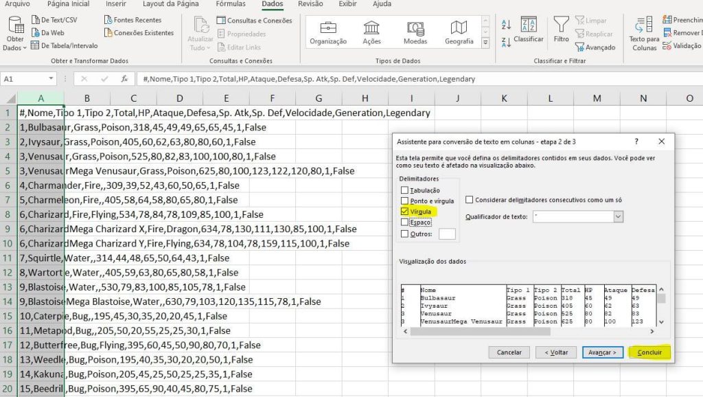 Tipos de Dados no Excel Parte 2 – Ler arquivos CSV - Minhas Planilhas